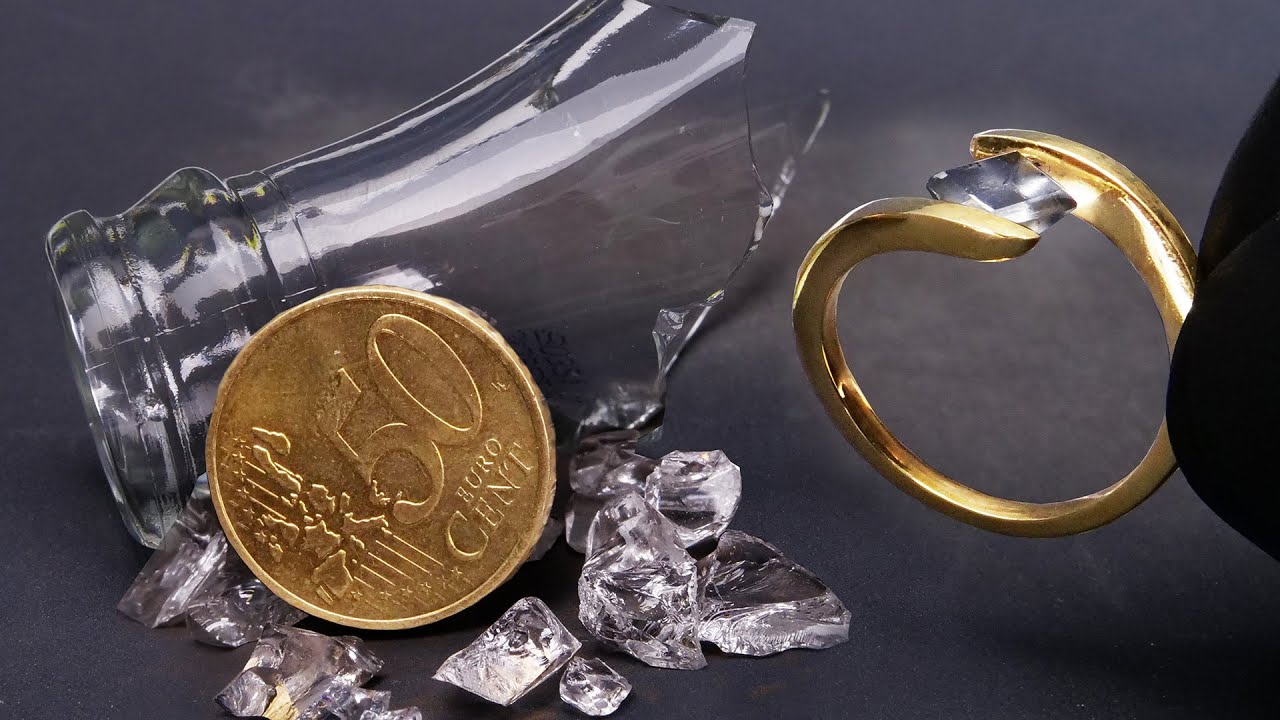 Transforming everyday objects into a stunning DIY ring | Coin & glass ...