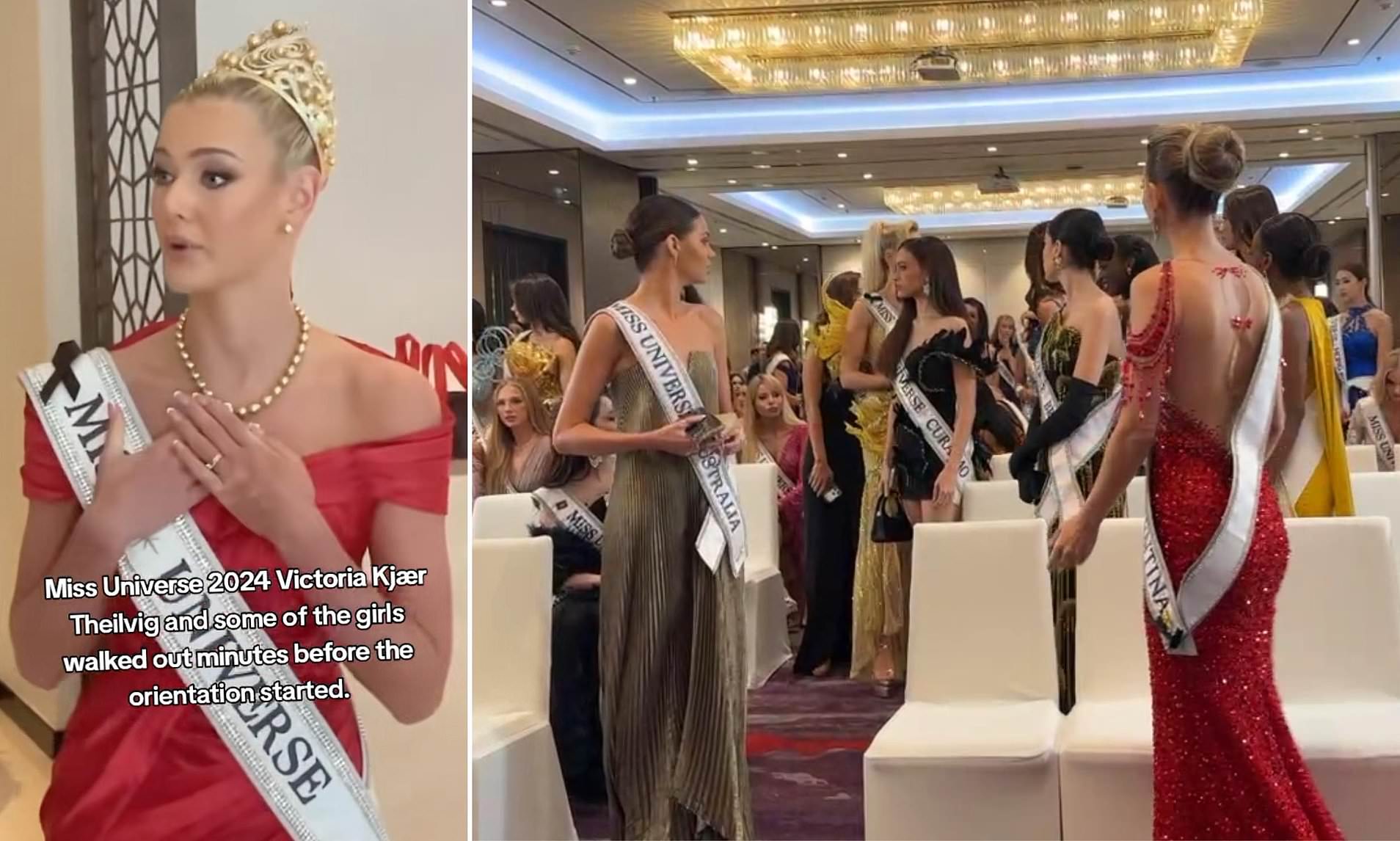 Miss Universe winner storms out of this year's event after pageant president reprimands Miss Mexico