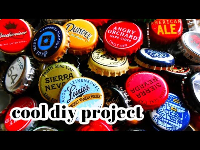 Beer bottle cap and epoxy resin into a cool table