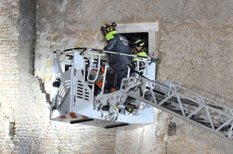 Worker dead after being pulled from rubble of collapsed Roman medieval ...