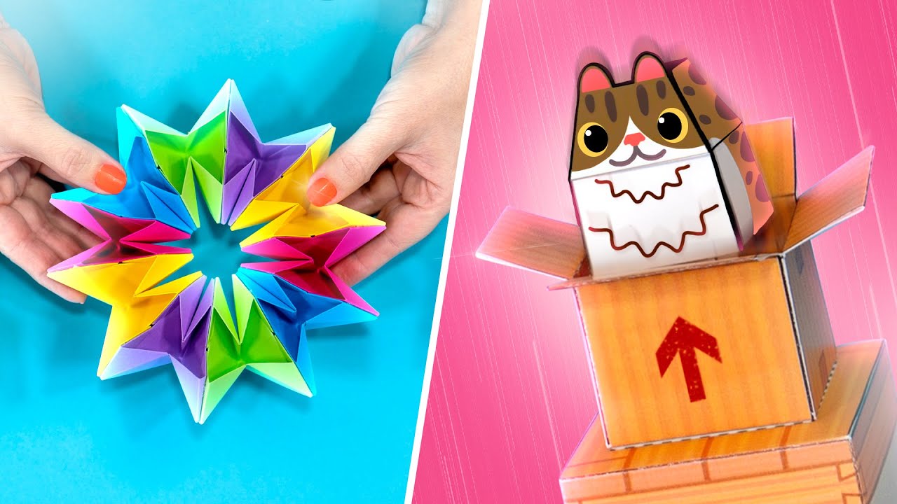 COMO FAZER FIDGET TOYS DIVERTIDOS 😻💖 POP IT Gatinho, Arco Íris Infinito ...