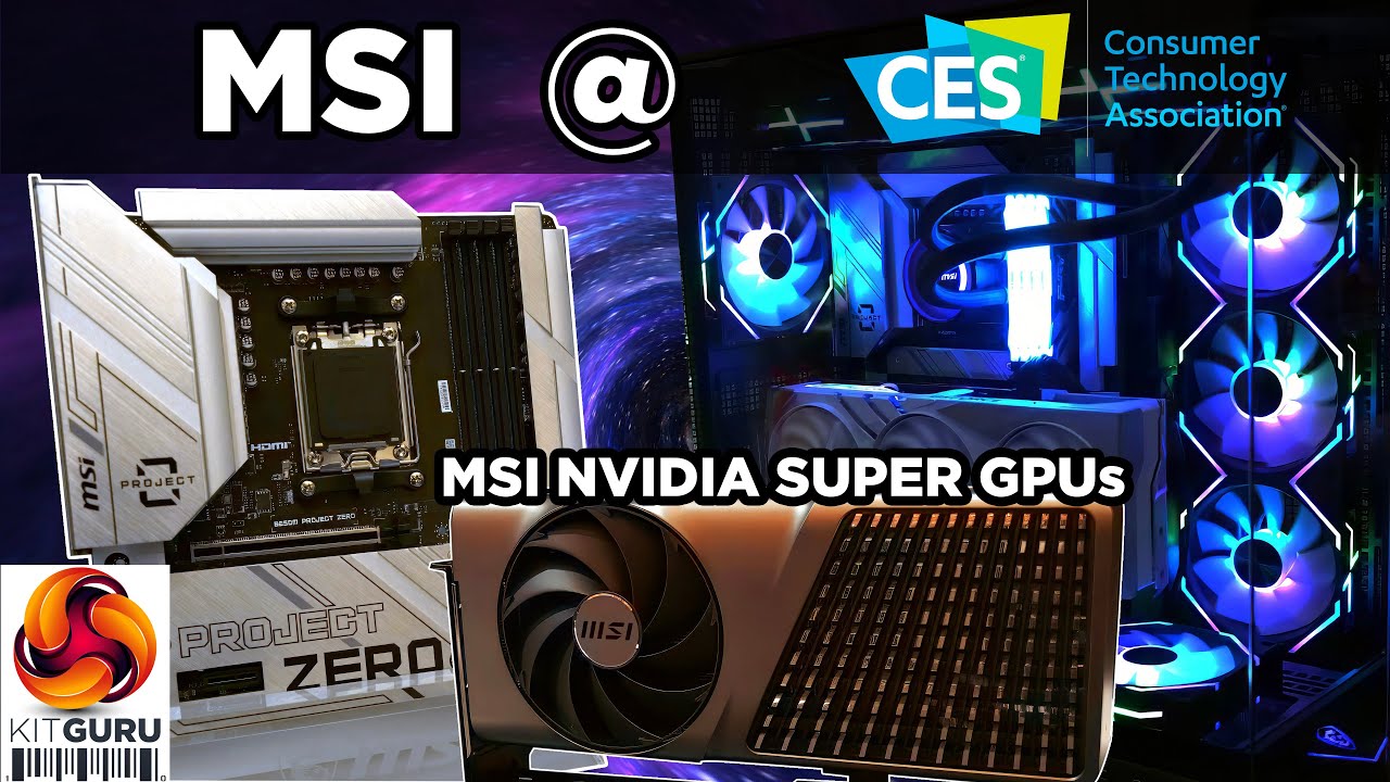 CES 2024: MSI components - SUPER GPUs, Project Zero, monitors and more