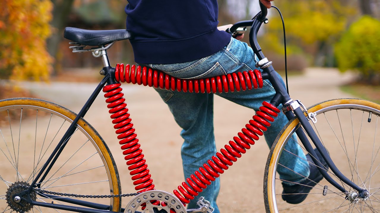 Transforming a regular bike into a bouncy spring ride! DIY custom ...