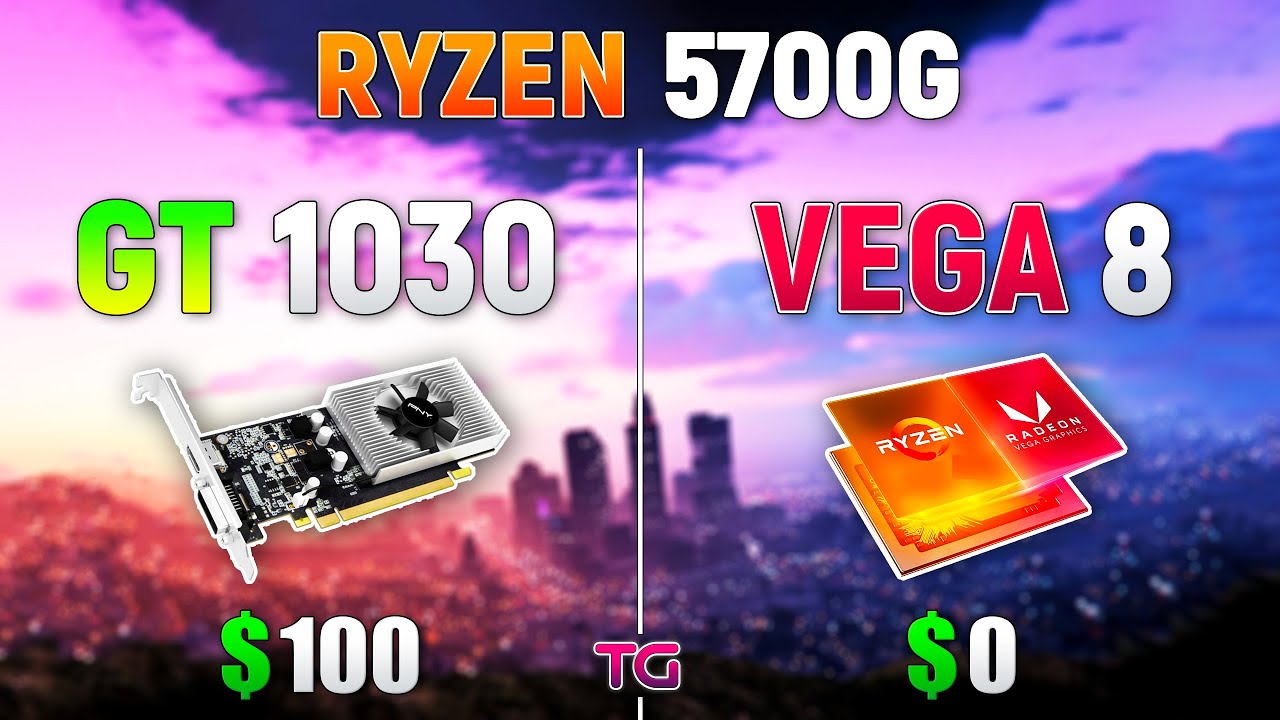 Ryzen 7 5700G: VEGA 8 vs GT 1030 - Test in 8 games