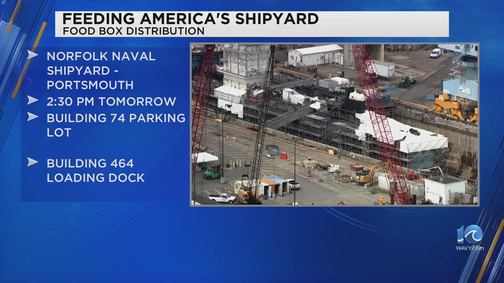 Norfolk Naval Shipyard set to host food distribution for federal employees