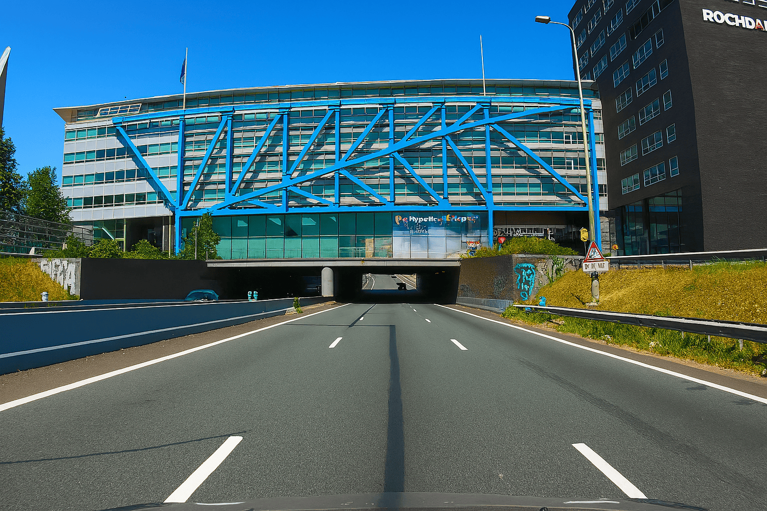 Driving on the A10 Ring Road in Amsterdam