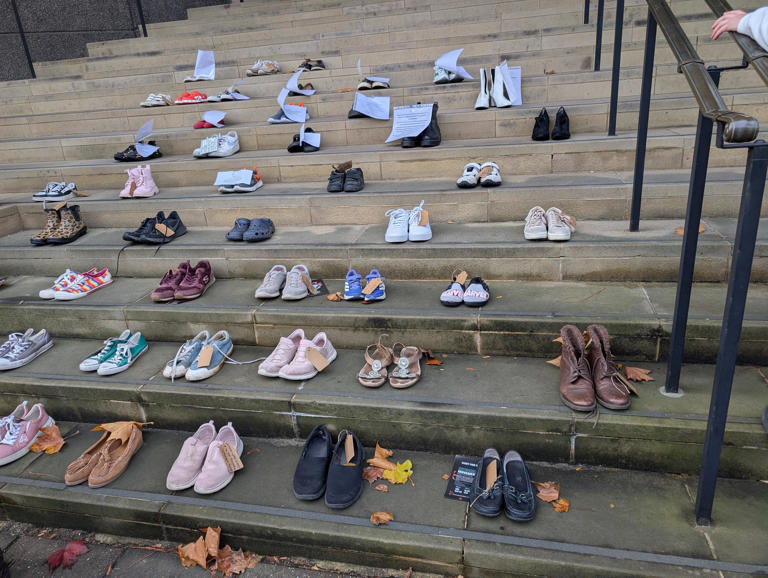 SEND protests: Shoes left outside Aylesbury building during peaceful ...
