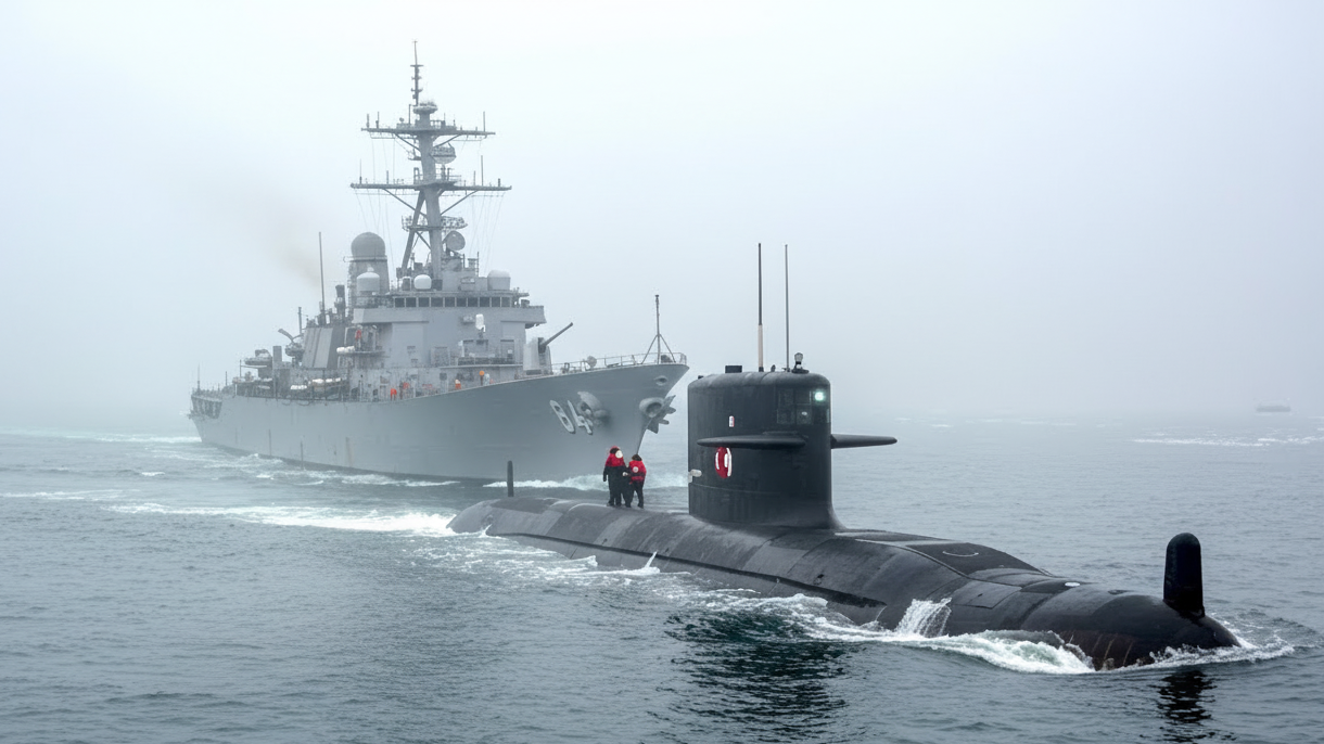 How NATO Tracked a Surfaced Russian Submarine