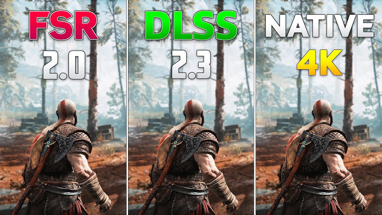 FSR 2.0 vs DLSS vs native in God of War
