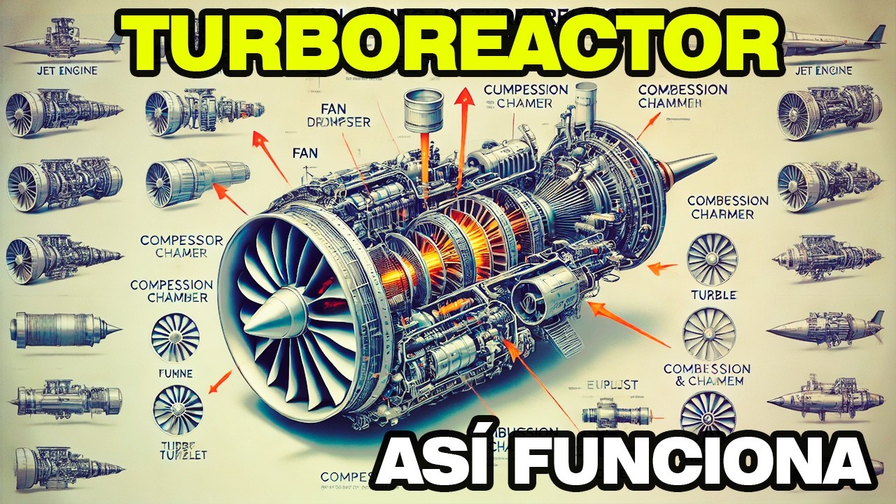 ¿Cómo funciona un turborreactor? ¿Qué es un turbofan y postcombustión?