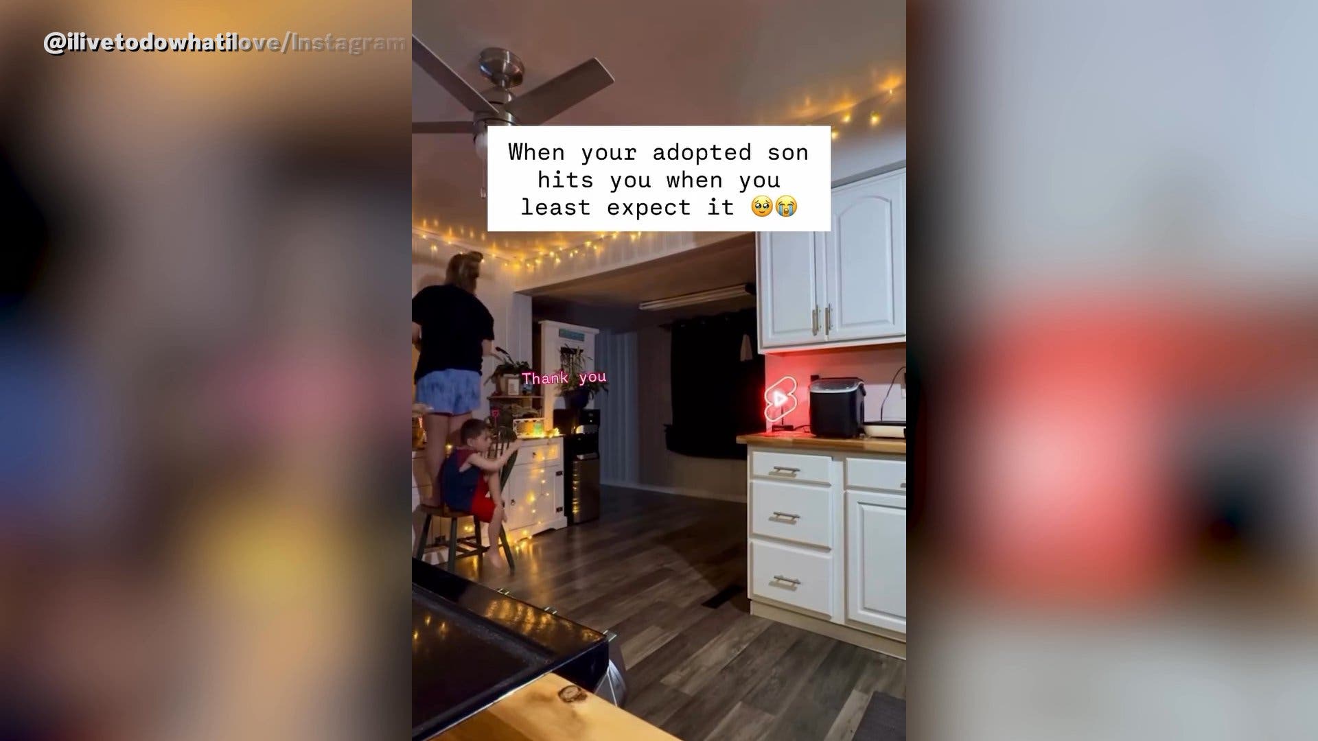 Family Puts Up Lights—What Adopted Son Says Stops Them in Their Tracks