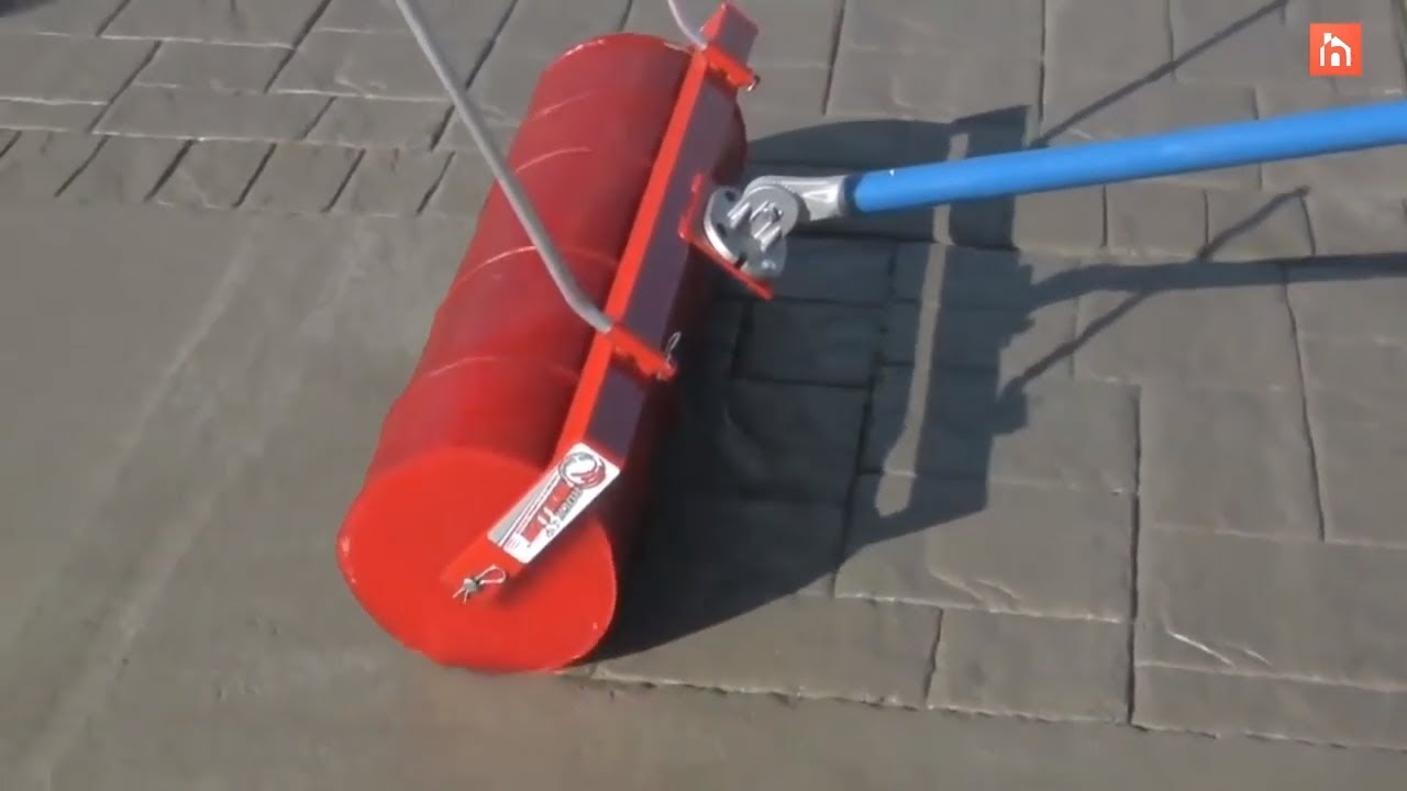 This simple tool lets you stamp patterns on concrete