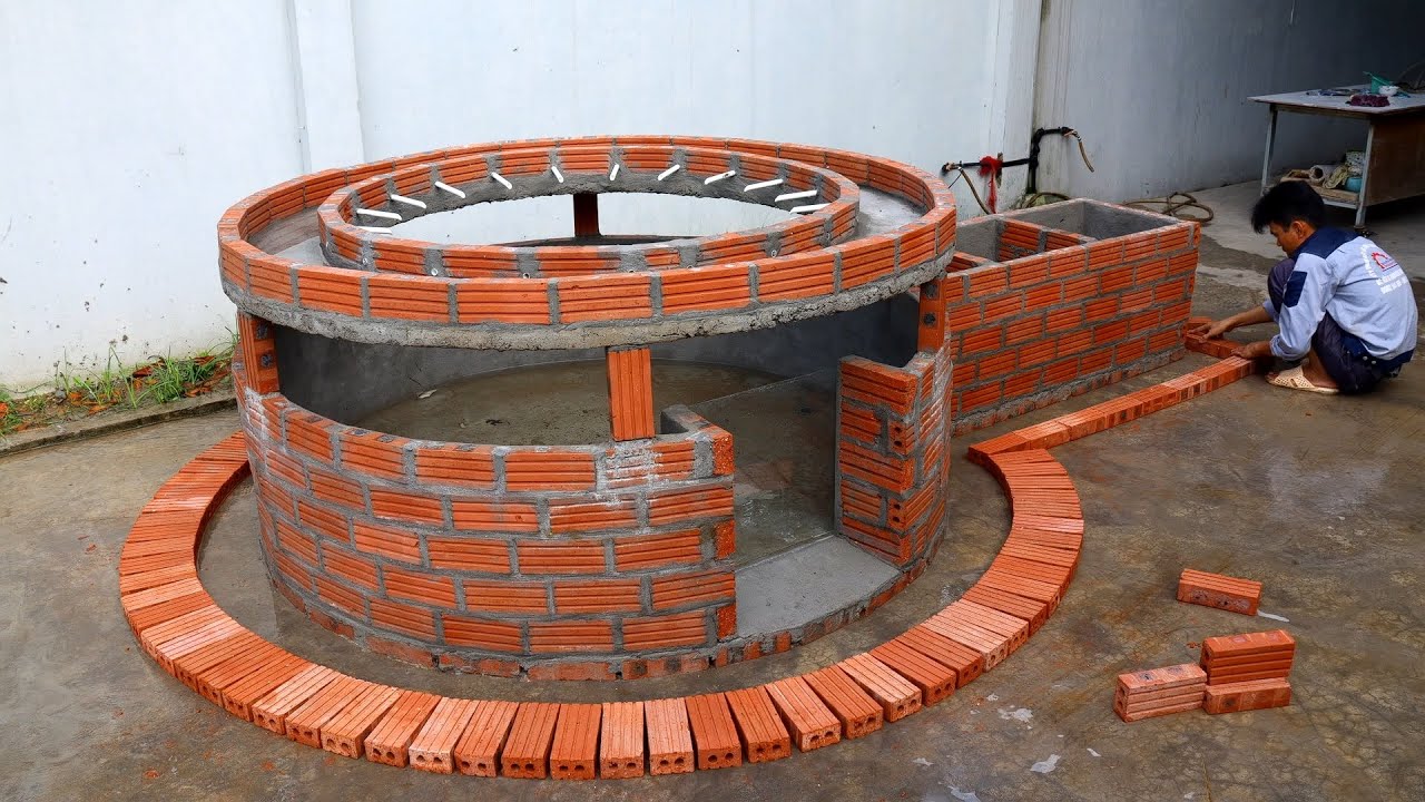 DIY brick & cement fish tank - unique aquarium build!