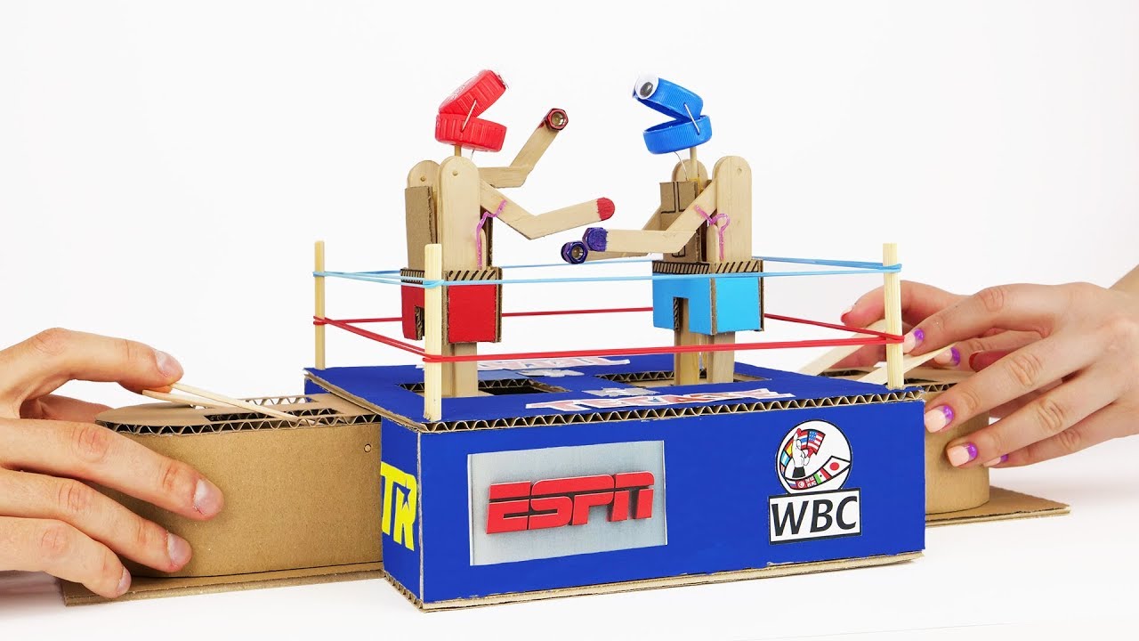 DIY miniature boxing game: Build a fun tabletop ring with recycled ...