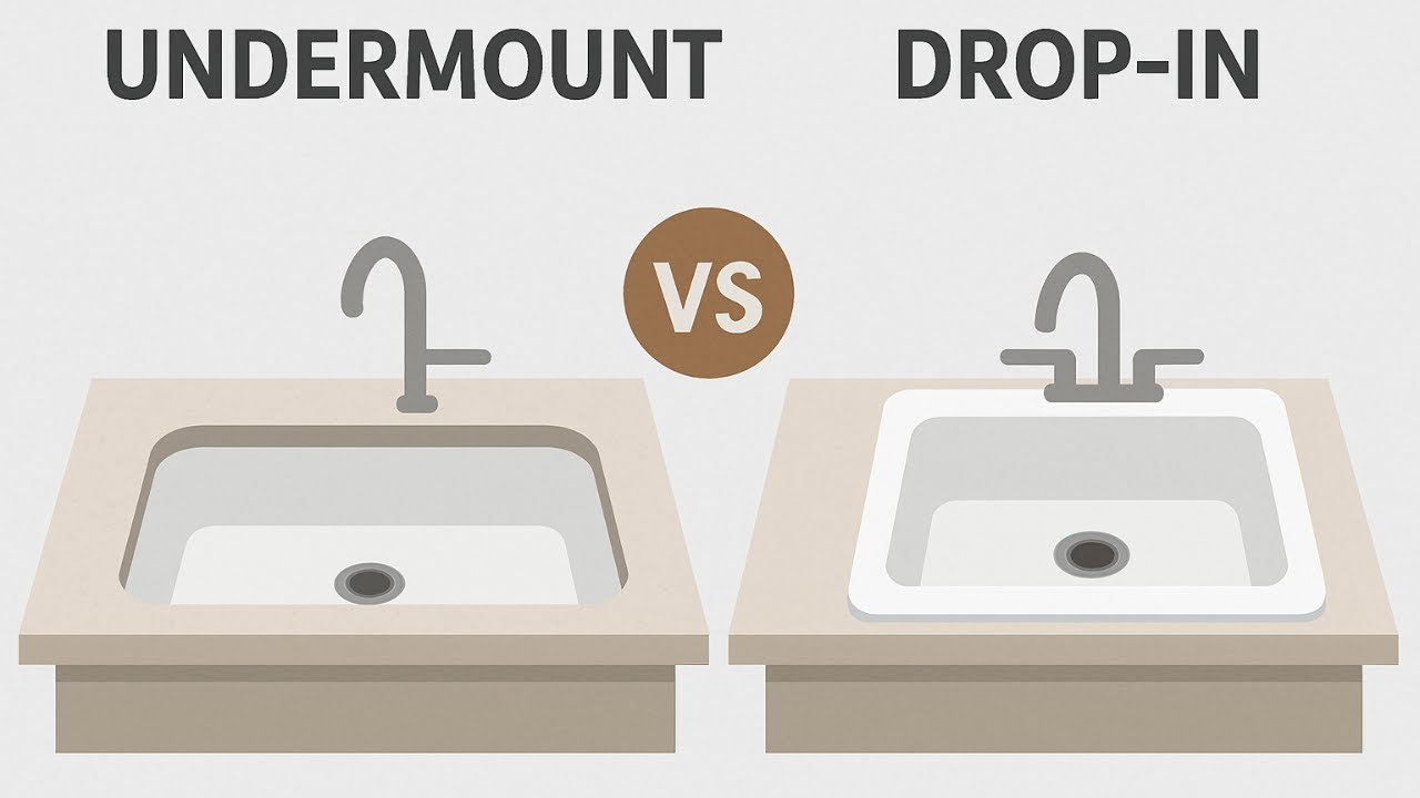 Undermount sink vs. drop-in sink: Which one should you choose?