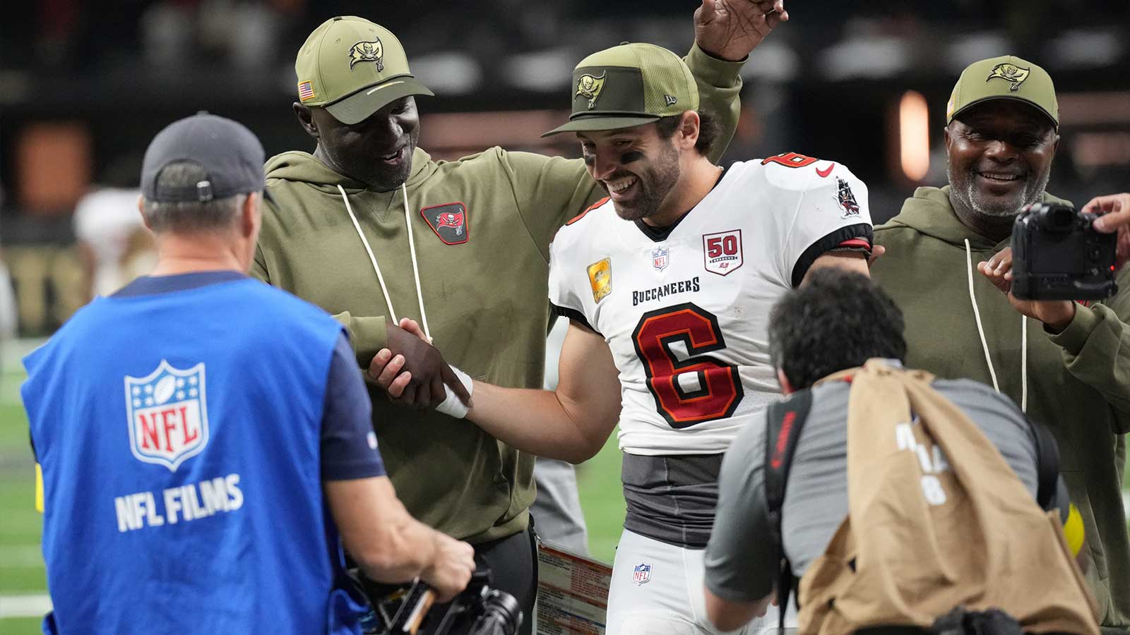 Watch Buccaneers’ Baker Mayfield predict Marvin Harrison Jr. touchdown ...