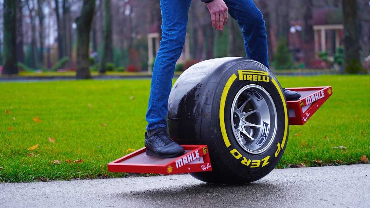 Transforming an F1 tire into a custom electric monowheel | DIY F1 ...