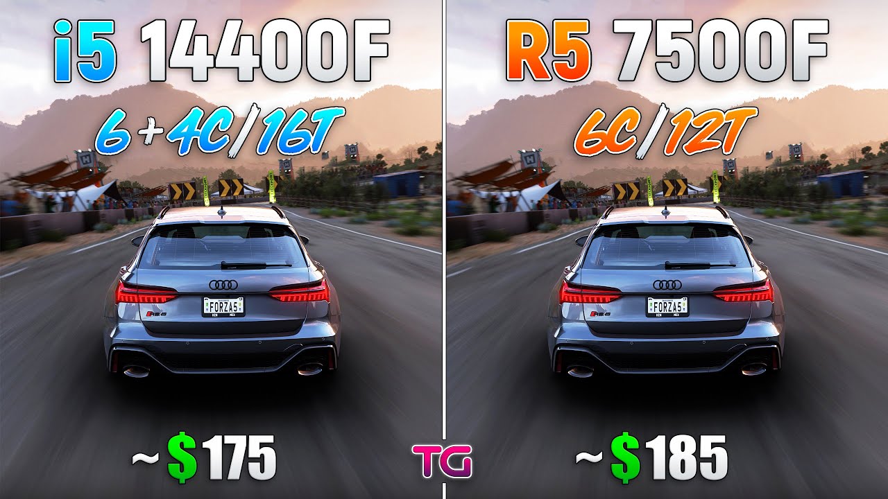 Core i5 14400F vs Ryzen 5 7500F - Test in 10 games