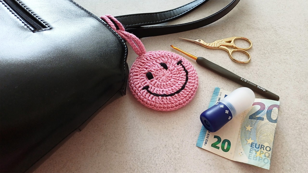 Easy Crochet Smiley Face Keychain Tutorial For Beginners