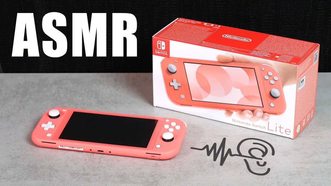 ASMR 🎧 Unboxing NINTENDO SWITCH LITE coral
