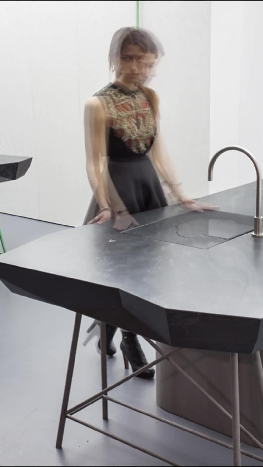 Sink that disappears into kitchen counter #kitchen #kitchengadgets