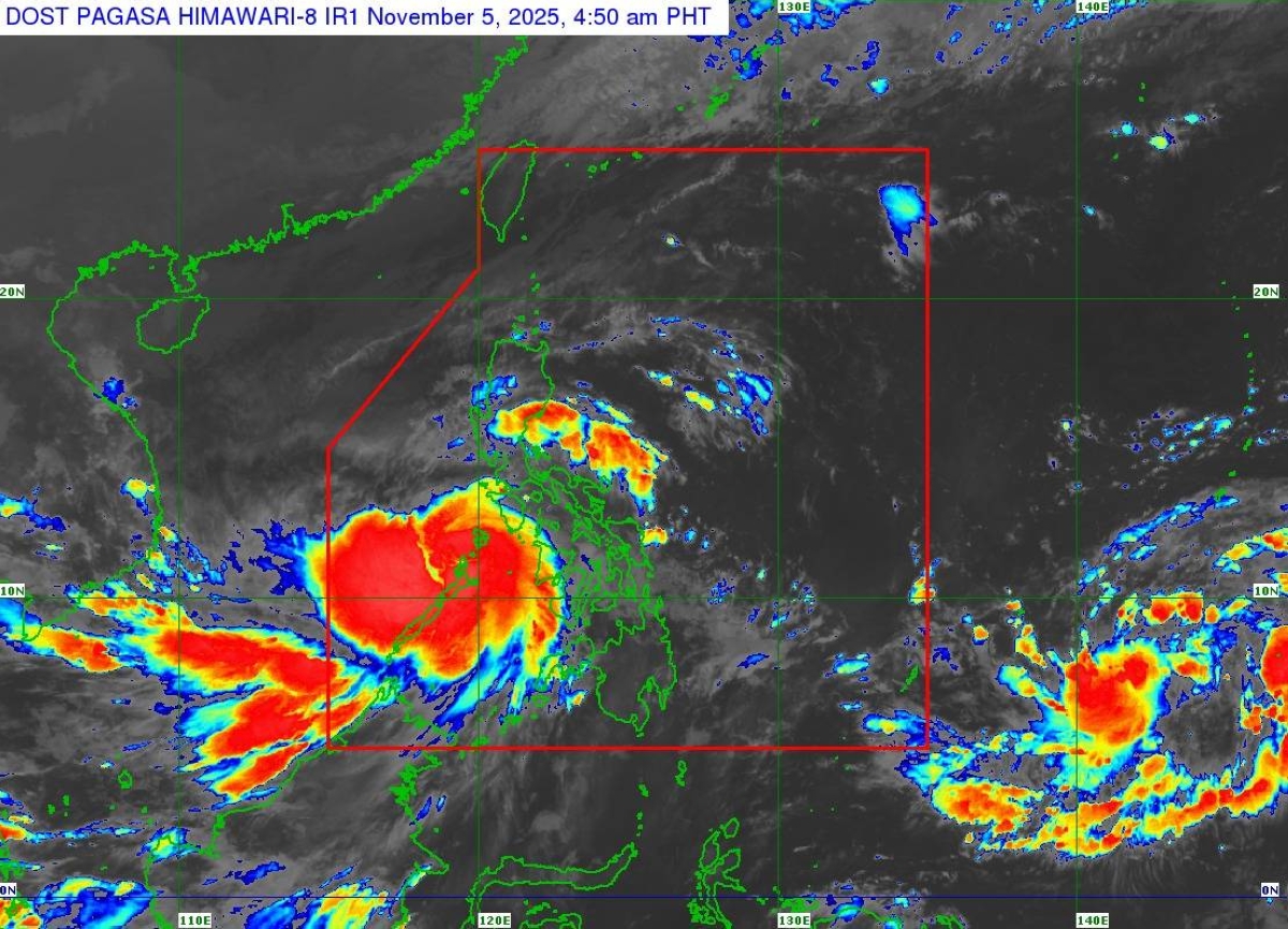 'Tino’ maintains strength as it traverses Palawan after landfall