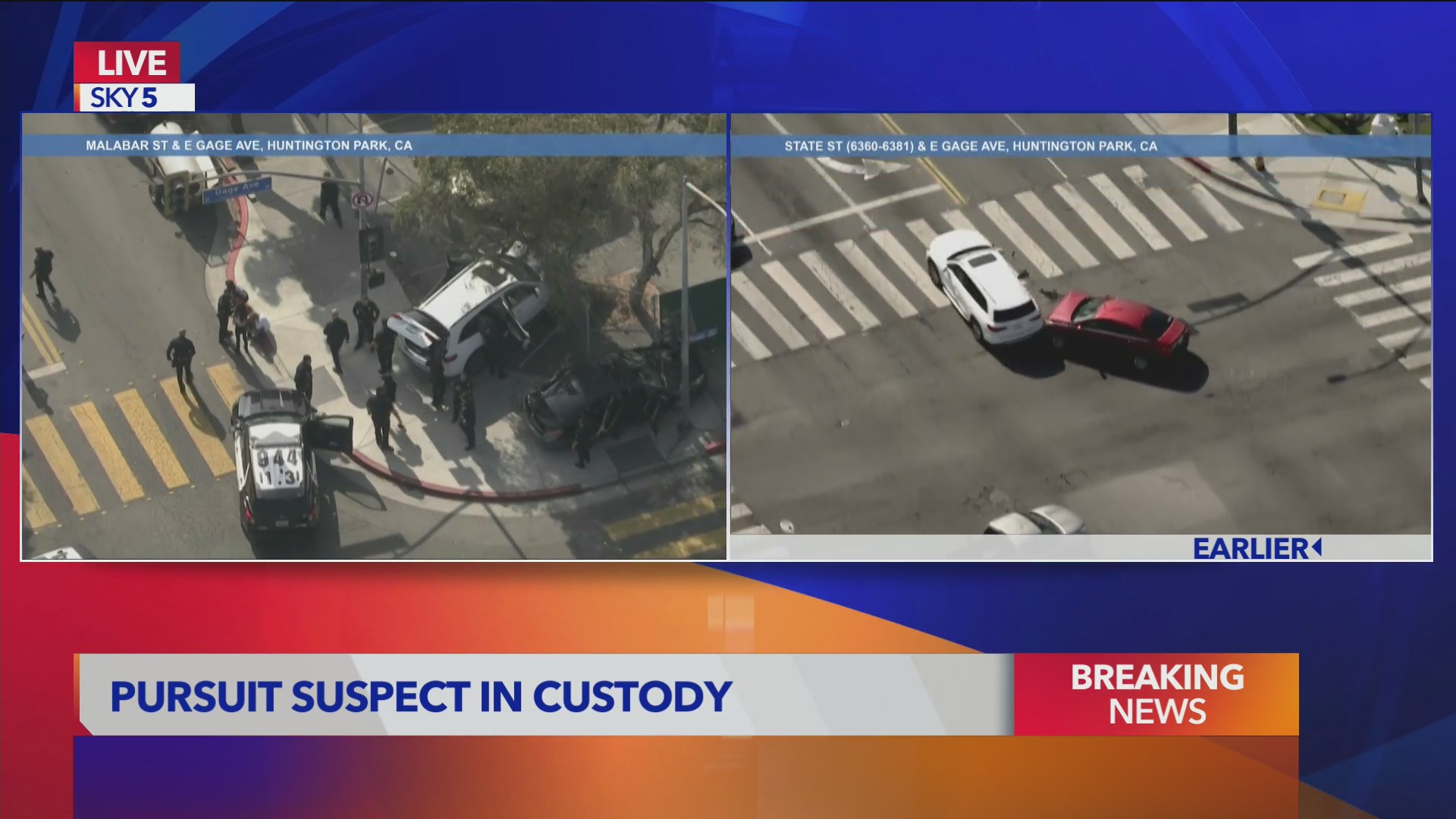Fleeing SUV driver causes several collisions, runs on foot into garage