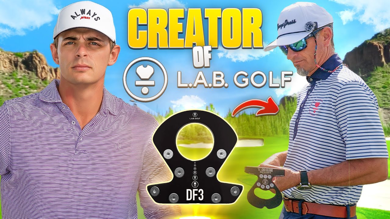 The creator of LAB shows me the right way to putt with it.