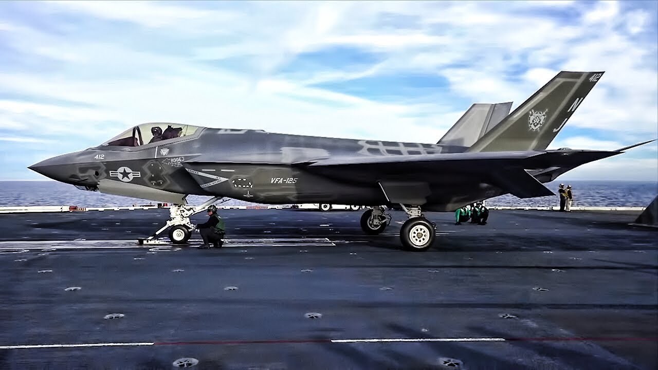 F-35C Strike Fighters Launch & Land Aboard USS Carl Vinson
