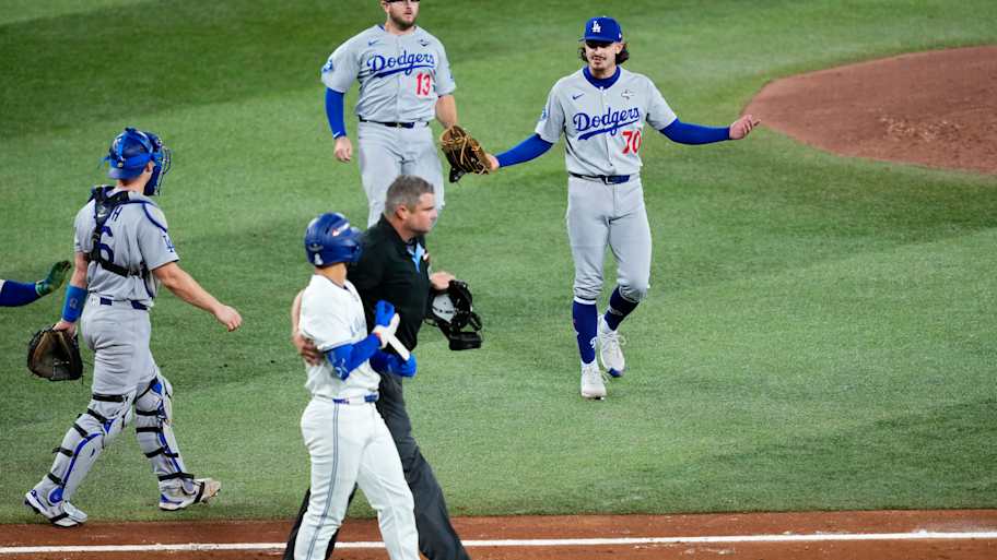 Justin Wrobleski calls out Andrés Giménez after near Dodgers-Blue Jays ...