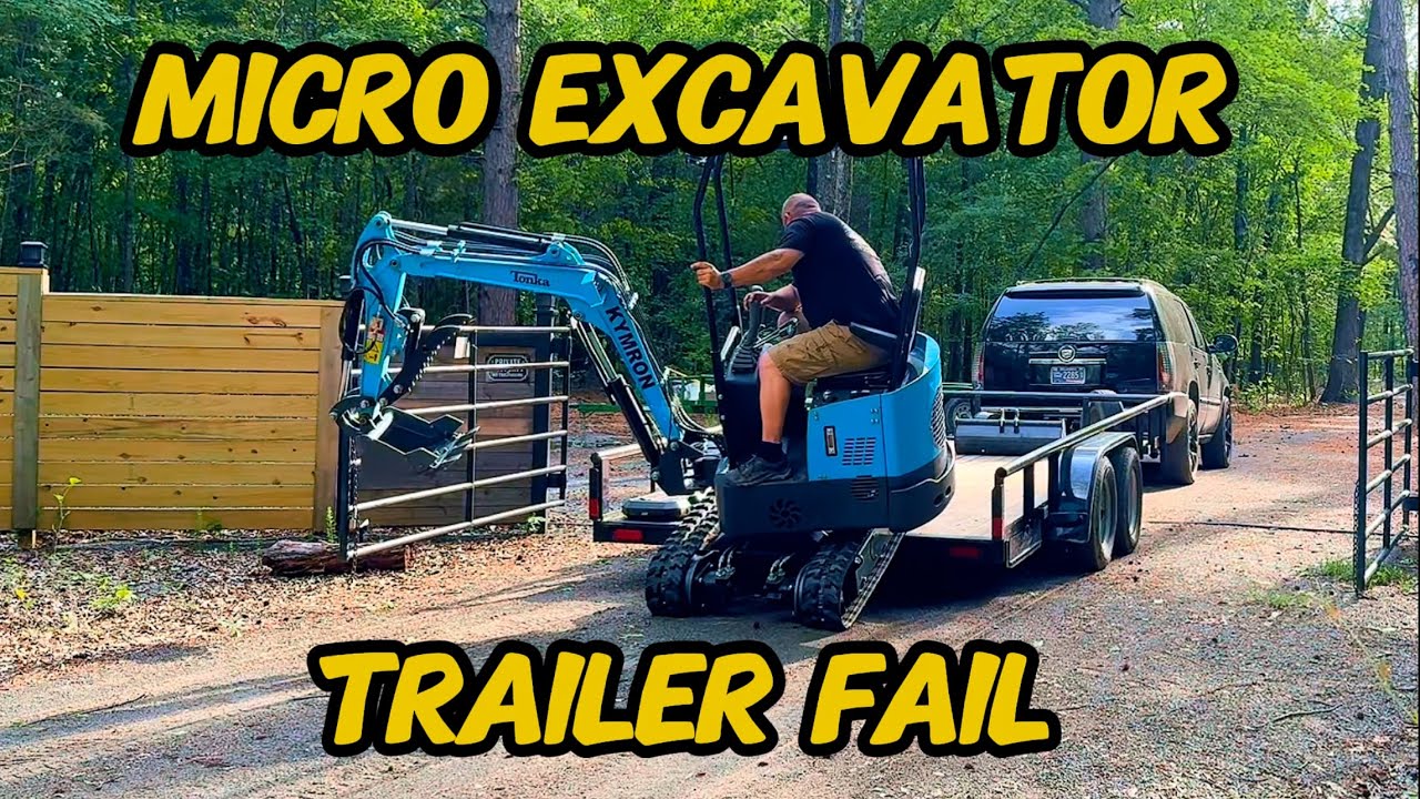 Transporting heavy equipment mini excavator loading tips