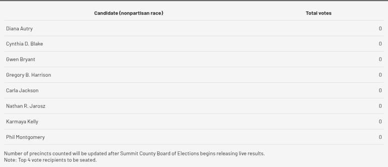 2025 Summit County, Ohio election live results to see who won races