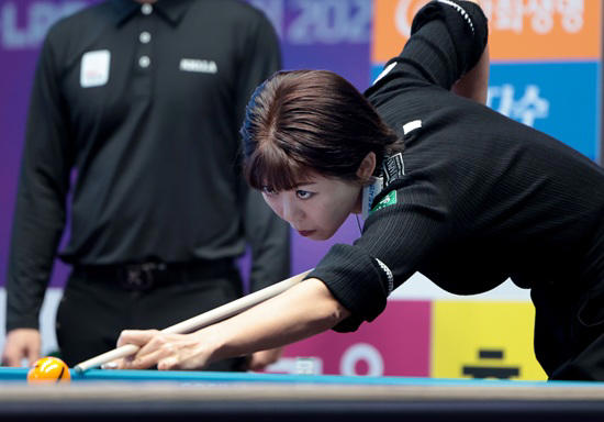 LBPA 정수빈, '하이런 11점' 대역전승→'여제' 김가영과 맞대결 성사…스롱·김민아는 64강 탈락 고배