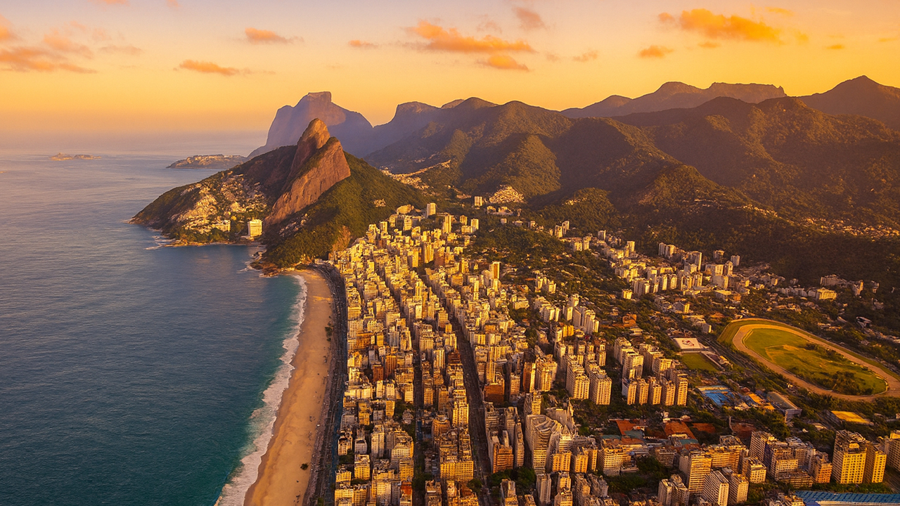 The Beauty of Leblon Beach from Above