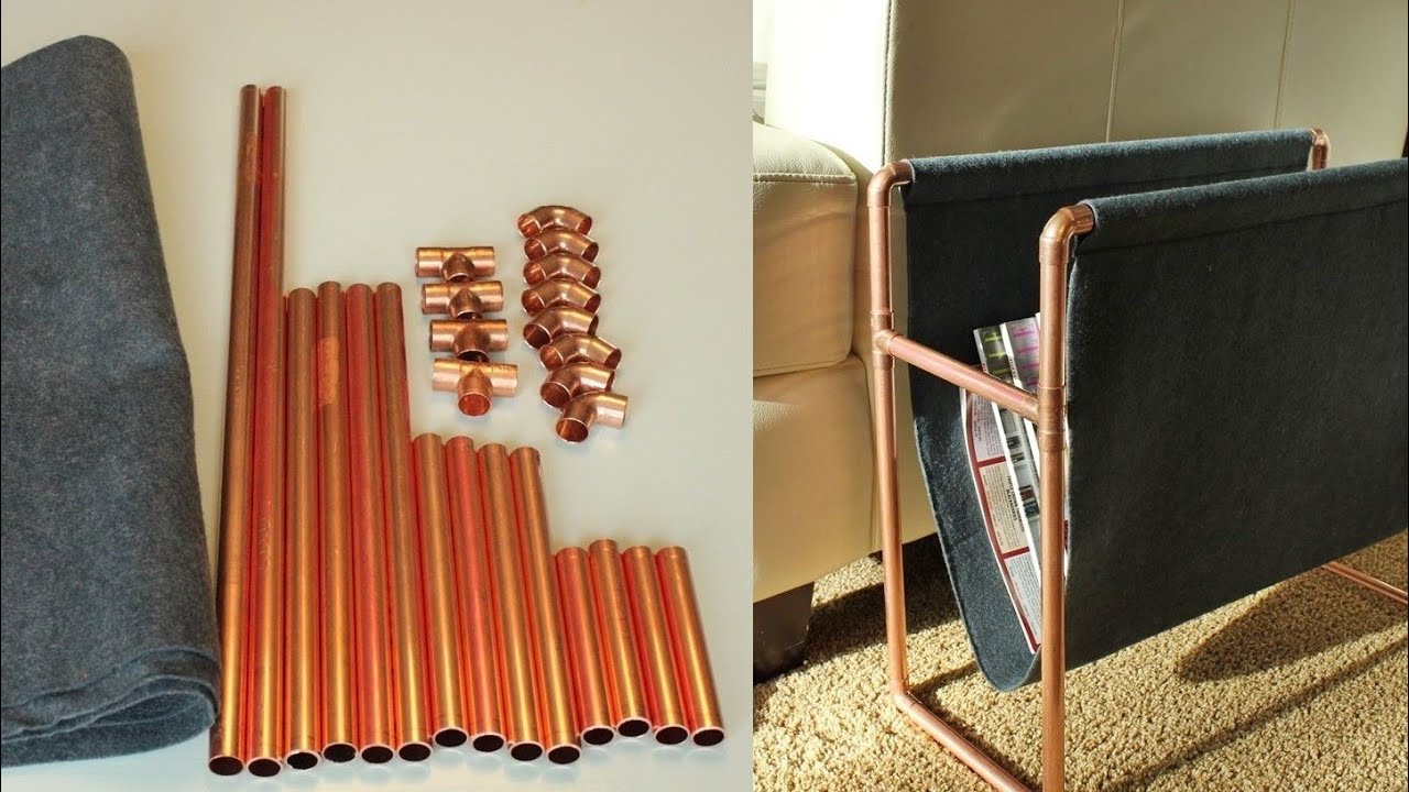 How to make this surprisingly easy copper pipes magazine holder
