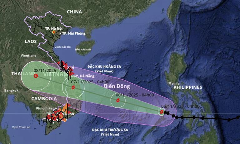 Typhoon Kalmaegi enters East Sea, threatens central Vietnam coast