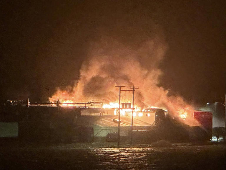 St. Mary's fish plant destroyed by fire as crews face hurricane-force winds