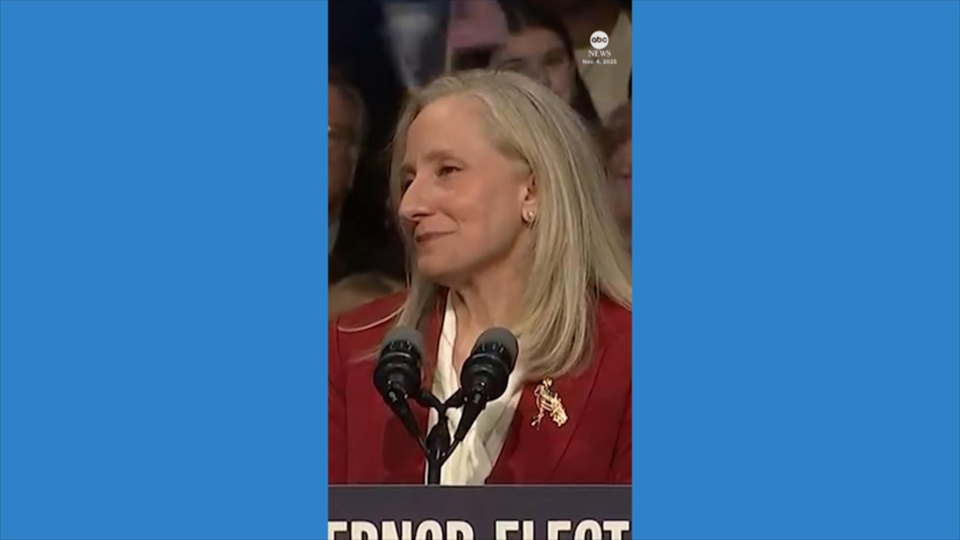 Abigail Spanberger delivers victory speech in Virginia