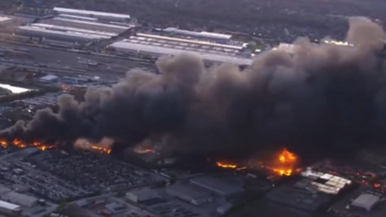 Louisville Airport Crash: Aerial Footage Shows Multiple Buildings On ...