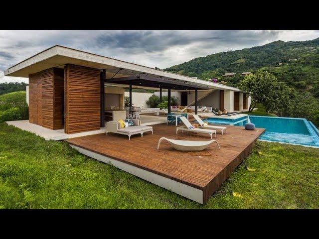Modern country home in Colombia adorns the landscape with its ...