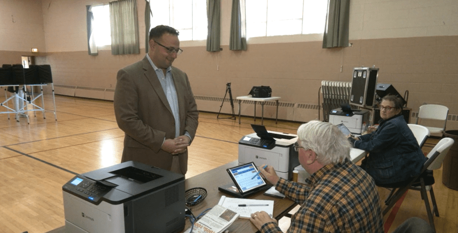 Nick Libous casts his vote