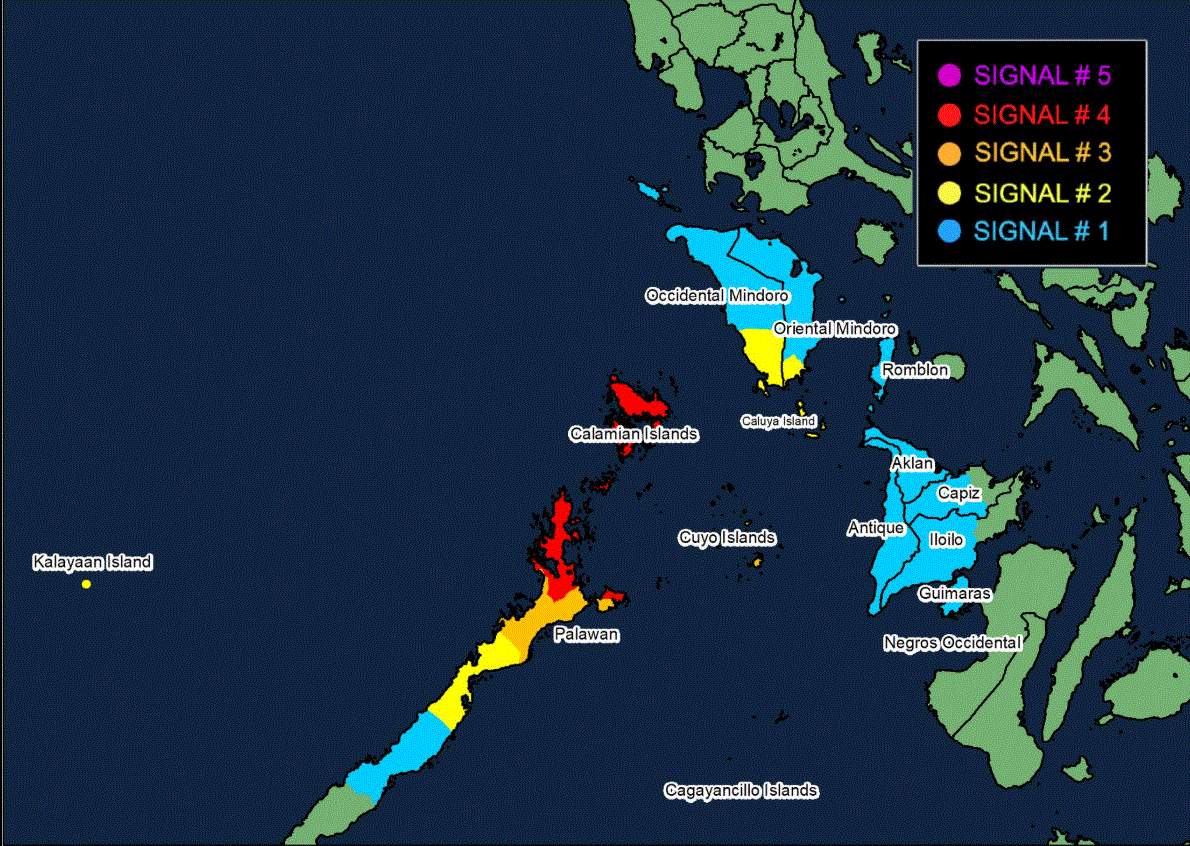 Signal No. 4 up over El Nido, north Palawan as Typhoon Tino makes ...