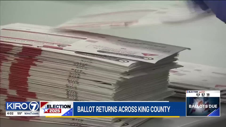 VIDEO: Election Day 2025: Ballot returns in King County