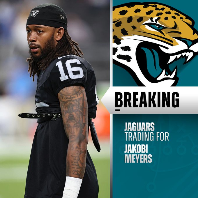 Jakobi Meyers deja a Las Vegas Raiders para jugar con los Jacksonville ...