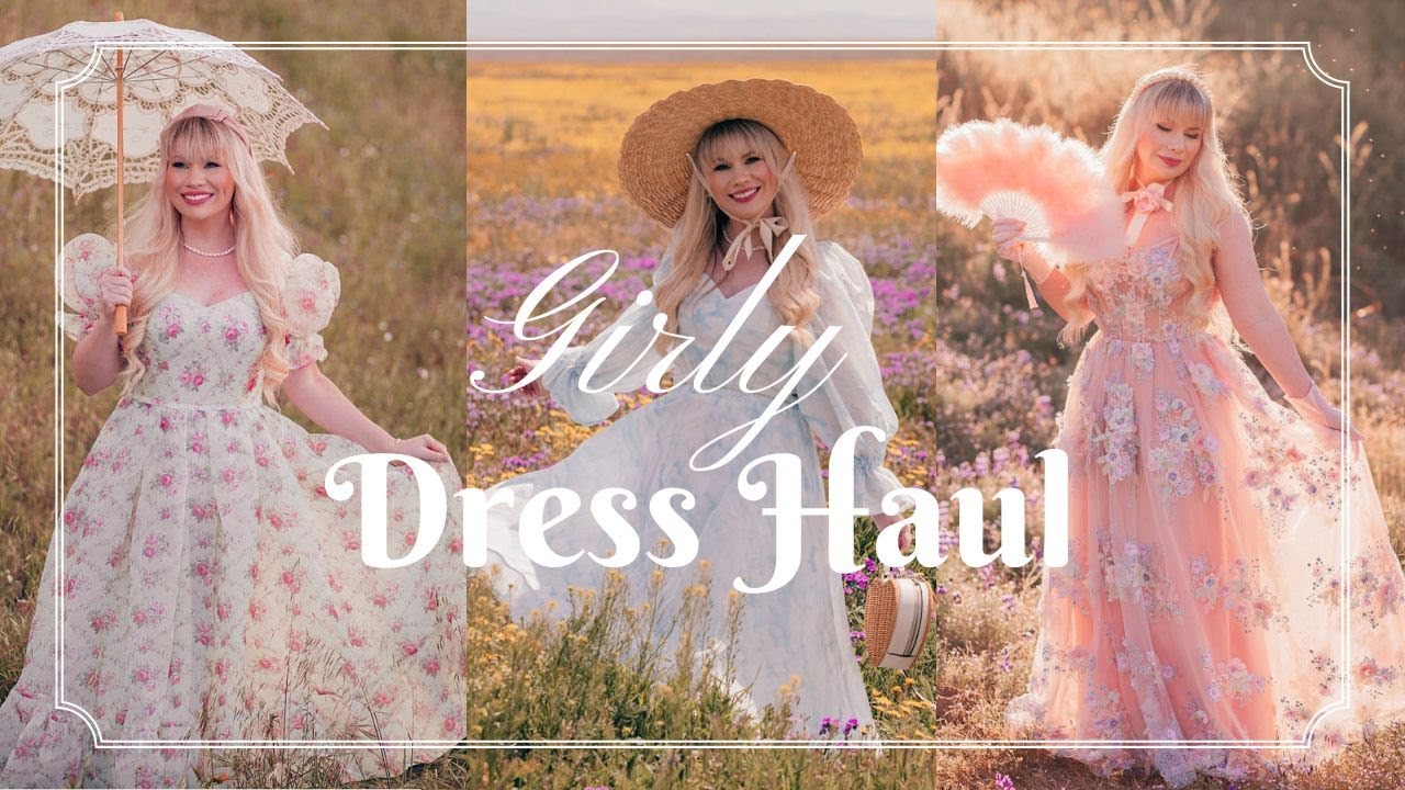 Princess-Style Dress Haul | Feminine Clothing Try-On & Girly Fashion Brands
