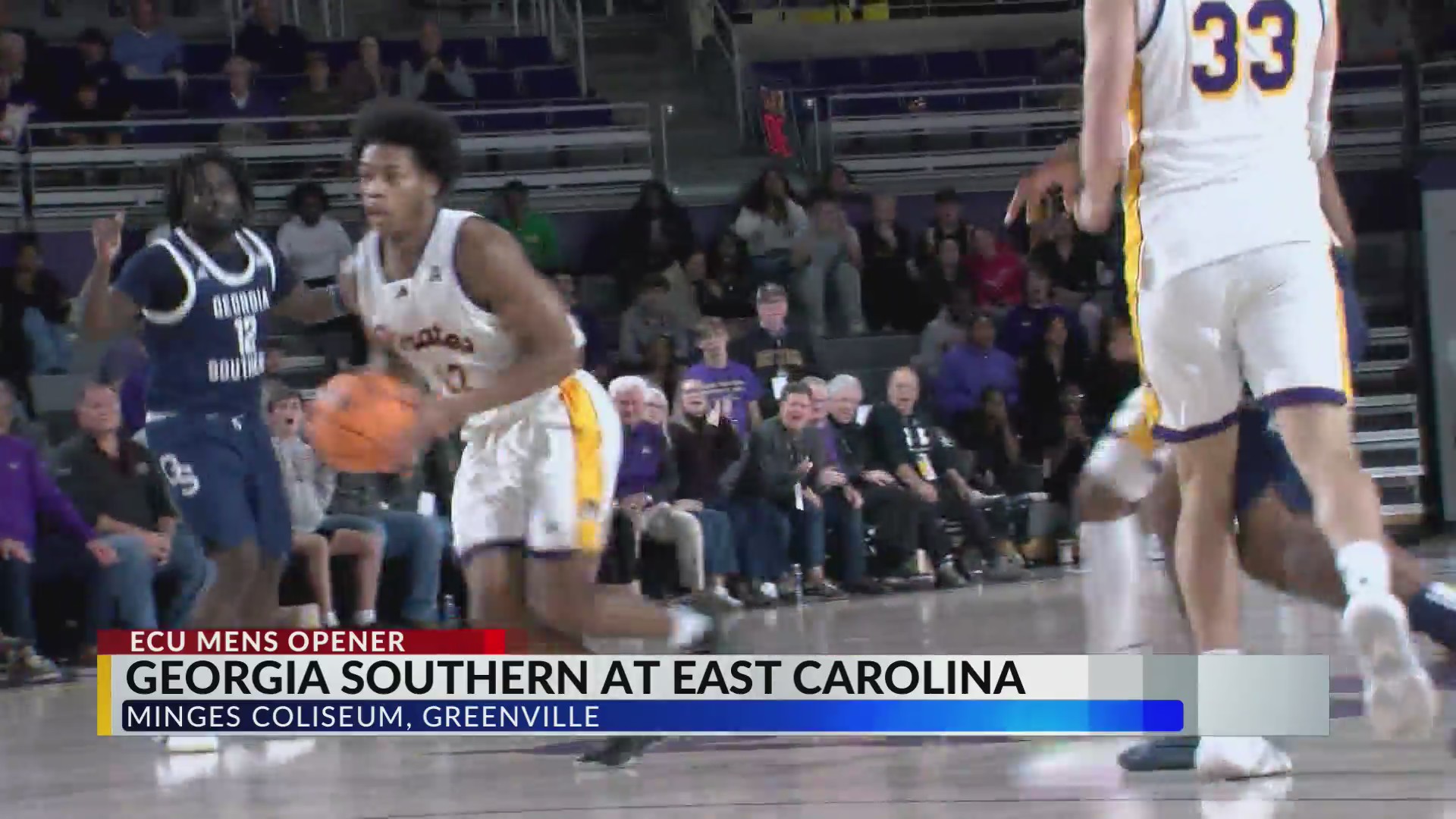 ECU defeats Georgia Southern 92-89 in home opener