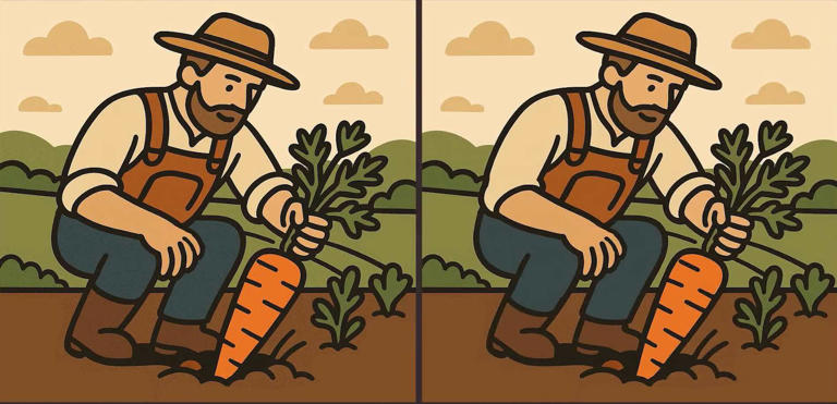Spot the 3 Differences in Farmer Picking Carrots Beat the 19-Second ...