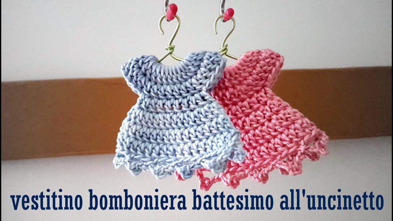 Vestitino Bomboniera Battesimo in Crochet – Delicato e Fatto a Mano