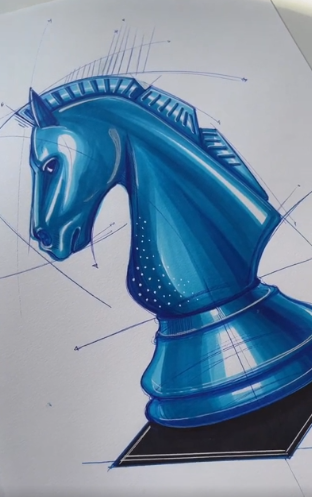 Pattern formation through modern artistic sketching style