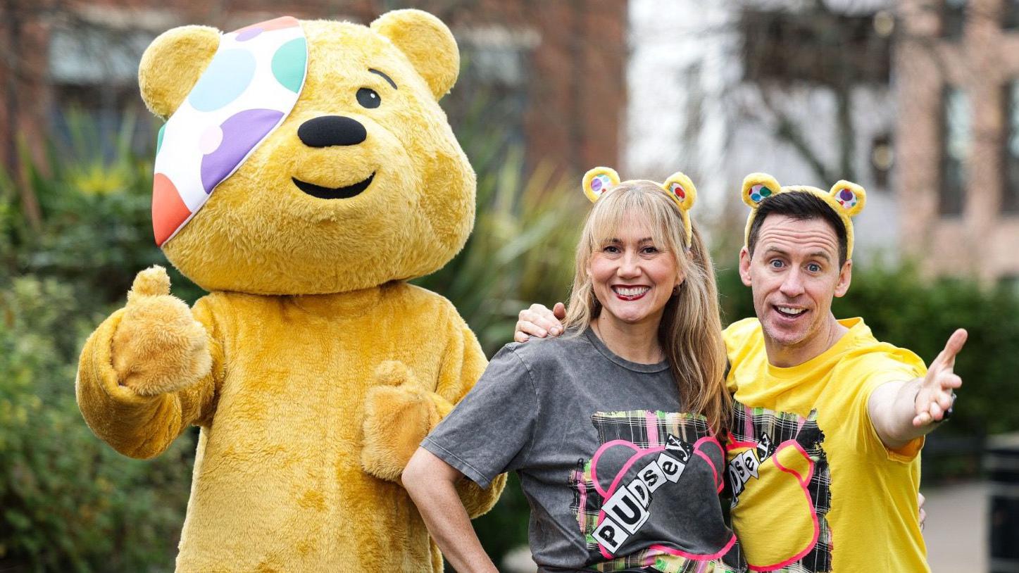 BBC NI presenters in three-legged challenge for Children In Need